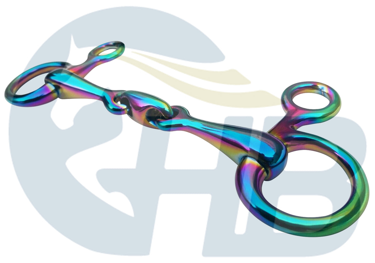 Double Jointed Hanging Cheek Baucher BIt - Rainbow – horsebizaustralia