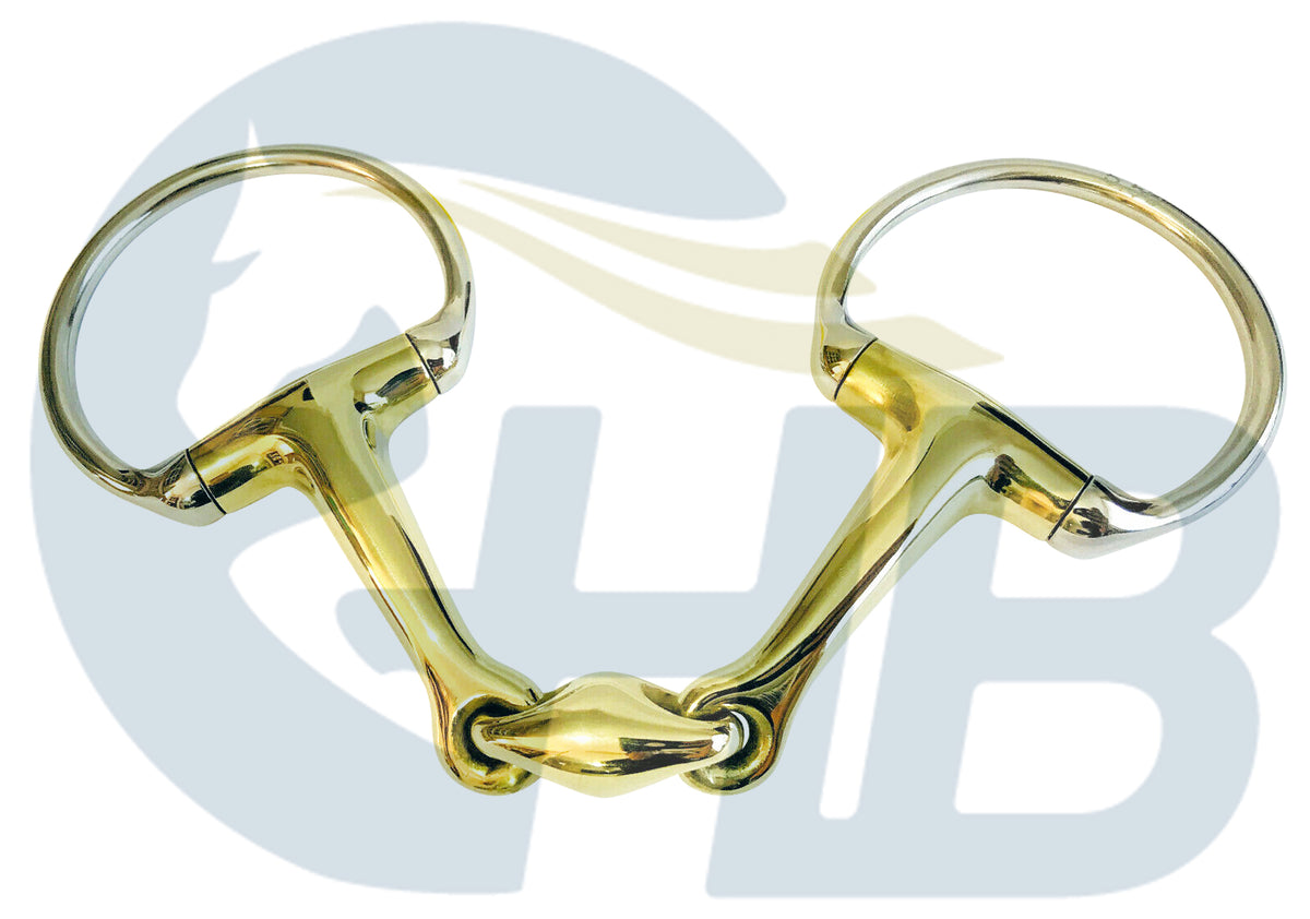 Double Jointed Eggbutt Snaffle - German Silver 20 degree lozenge ...