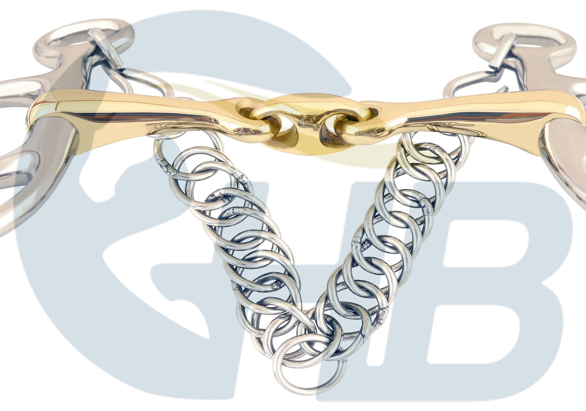 German SIlver Double Jointed Butterfly Bit – horsebizaustralia