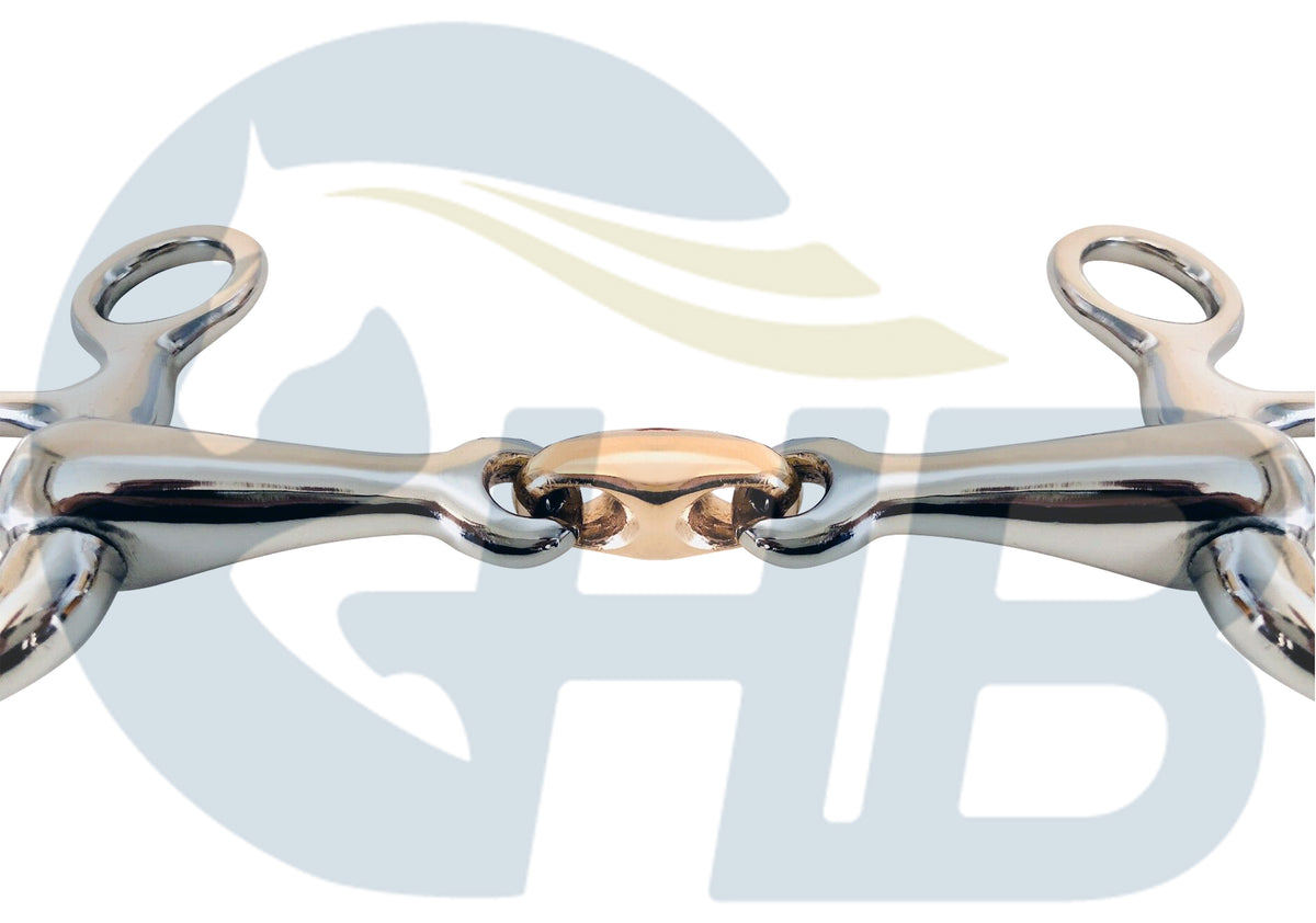Double Jointed Baucher Bit - Sweet Copper Link – horsebizaustralia